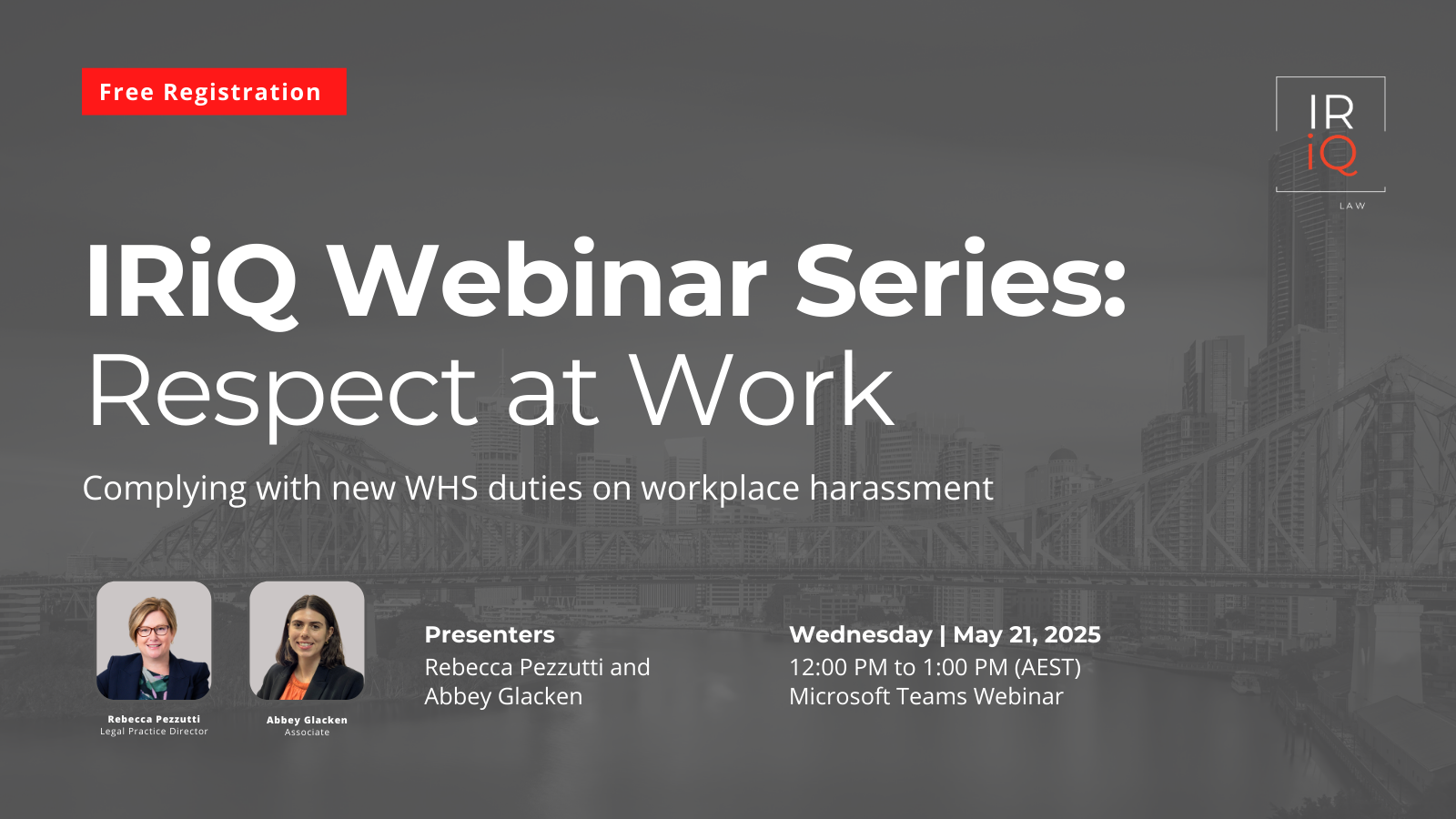 IRiQ Webinar Series: Respect at Work - IRIQ Law